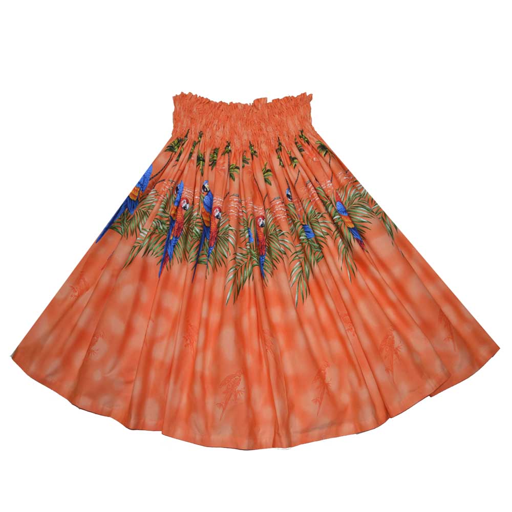 Honolulu Hula Orange Skirt Parrot Bird – Edens Hawaii